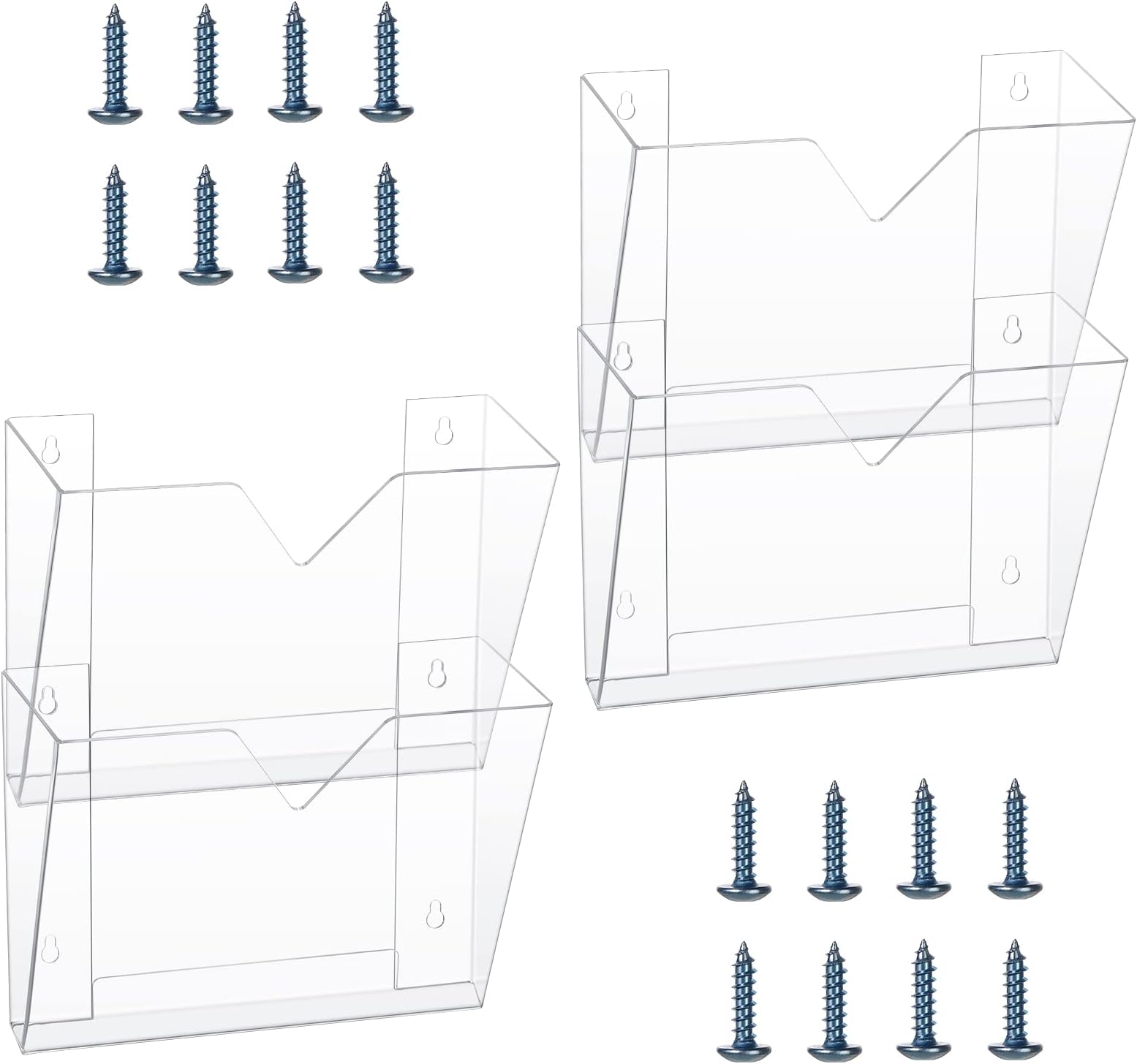Amazon.com : Jetec Clear Single Pocket Wall File Holder Set Expandable ...
