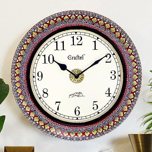 Buy CRAFTEL Engineered Wood English Dial Wall Clock Antique Hand ...