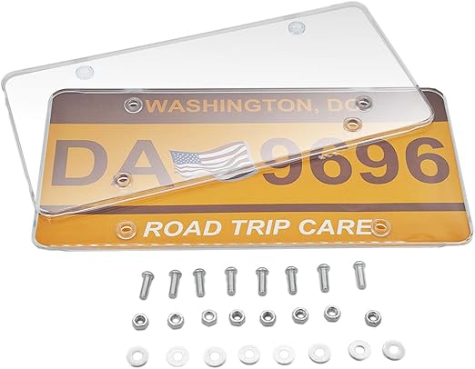 Amazon.com: LoyaGour License Plate Frames 2Pack,Car Transparent Clear ...