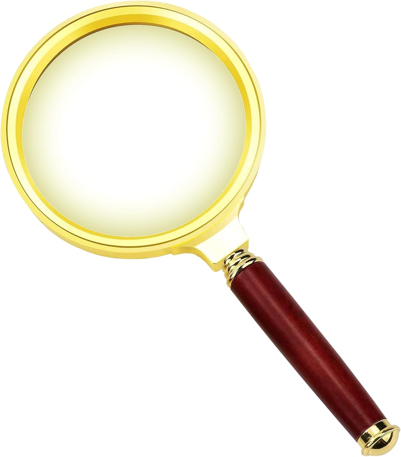 15X Magnifying Glass - 90MM Magnifying Lens with High Clarity Wooden ...