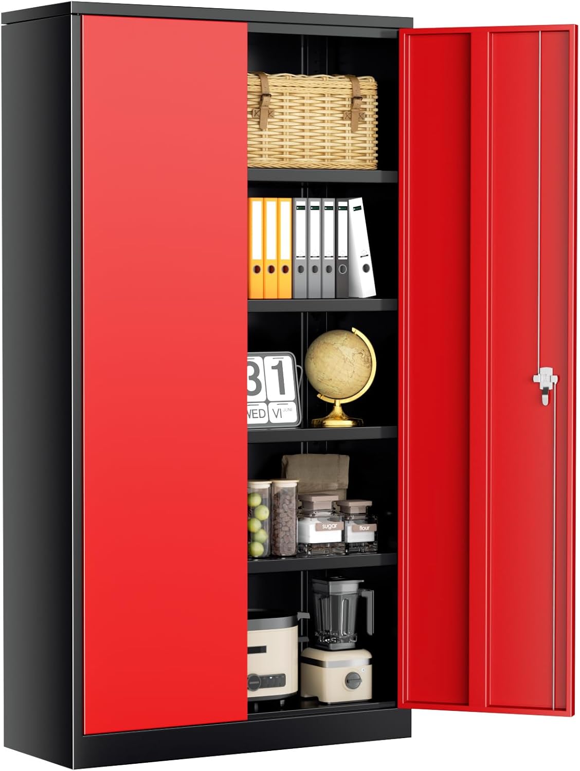 Amazon.com: INTERGREAT Metal Storage Cabinet, 72" Tall Locking Storage ...