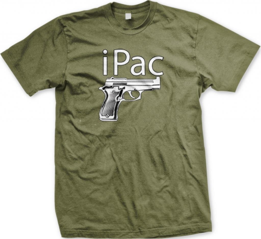 Amazon.com: iPAC Handgun Men's T-shirt, 2nd Amendment Gun Rights I-Pac ...