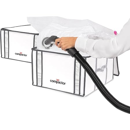 Compactor Set of 2 Space Saving Semi Rigid Vacuum Storage Boxes, Size ...