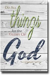 Amazon.com: Bella Passage 1 Corinthians 10:31Bible Verse Canvas Wall ...
