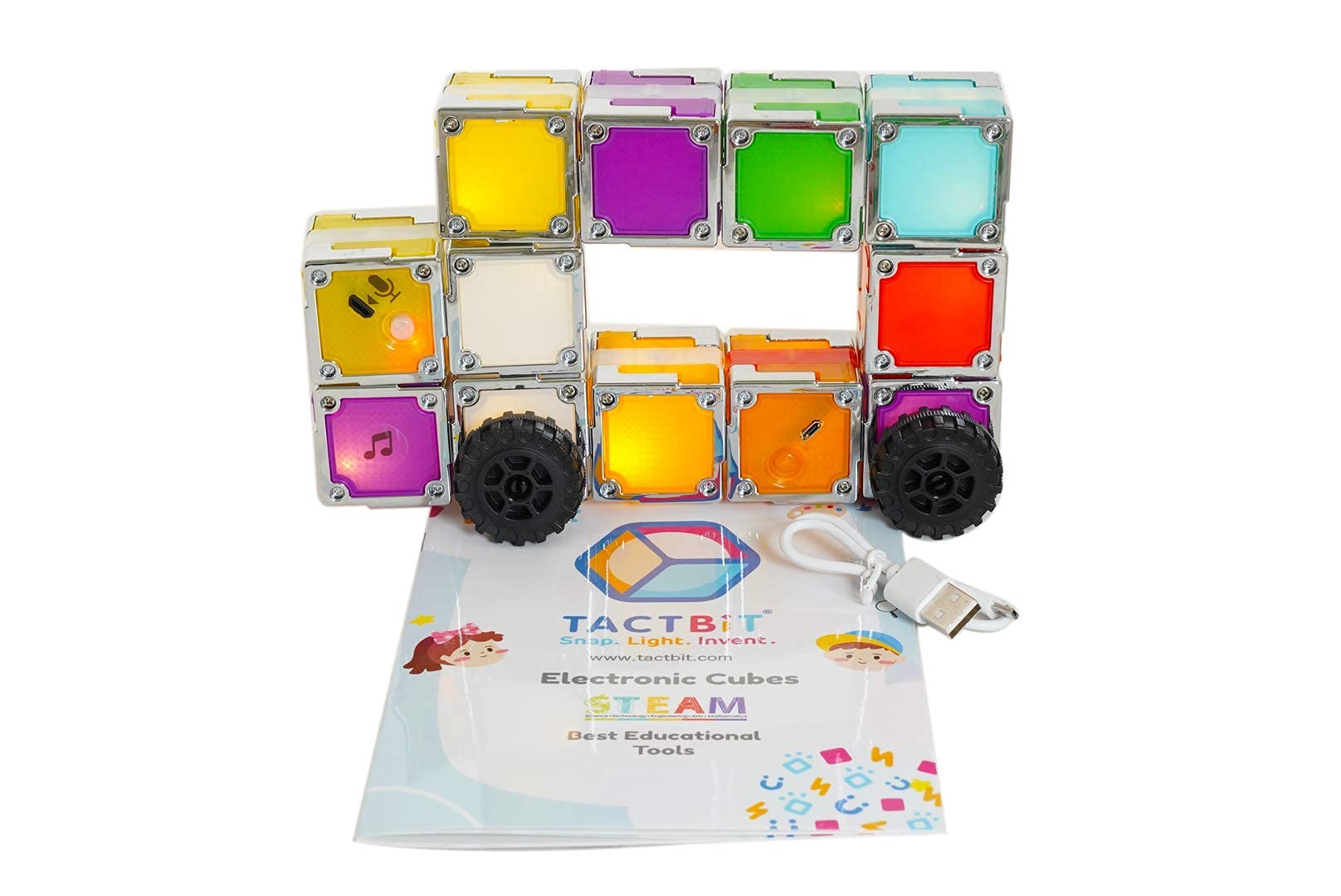 Buy 12 Magnetic Cubes for Kids Ages 1-100. Magnetic Building Blocks Set ...