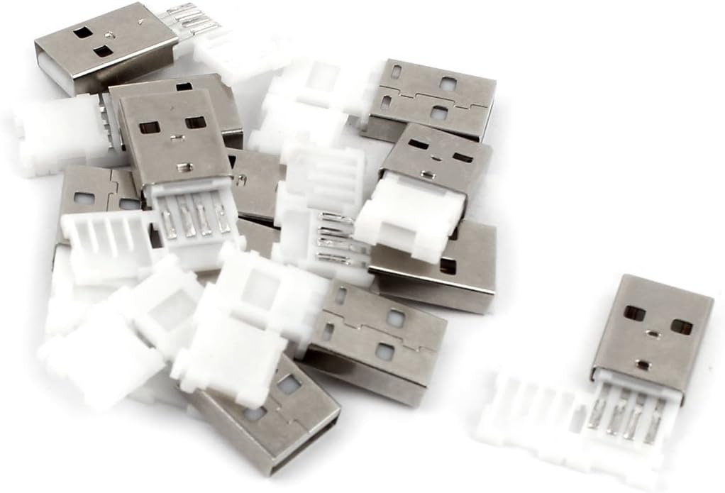 Amazon.com: Qtqgoitem 12 Pcs Floded Shell USB A Male 4-Pin SMD SMT Jack ...