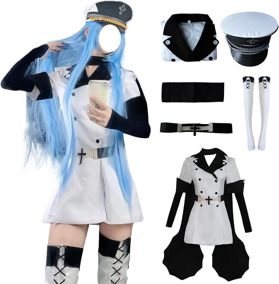 Amazon.com: TAEULIM Esdeath Cosplay Costume Akame Ga Kill Cosplay Dress ...