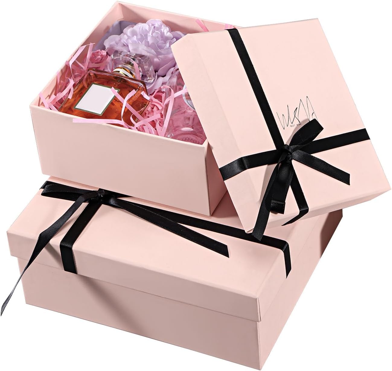 Amazon.com: Moretoes 2 Pack Pink Gift Boxes for Presents, 8x7x3.2 ...