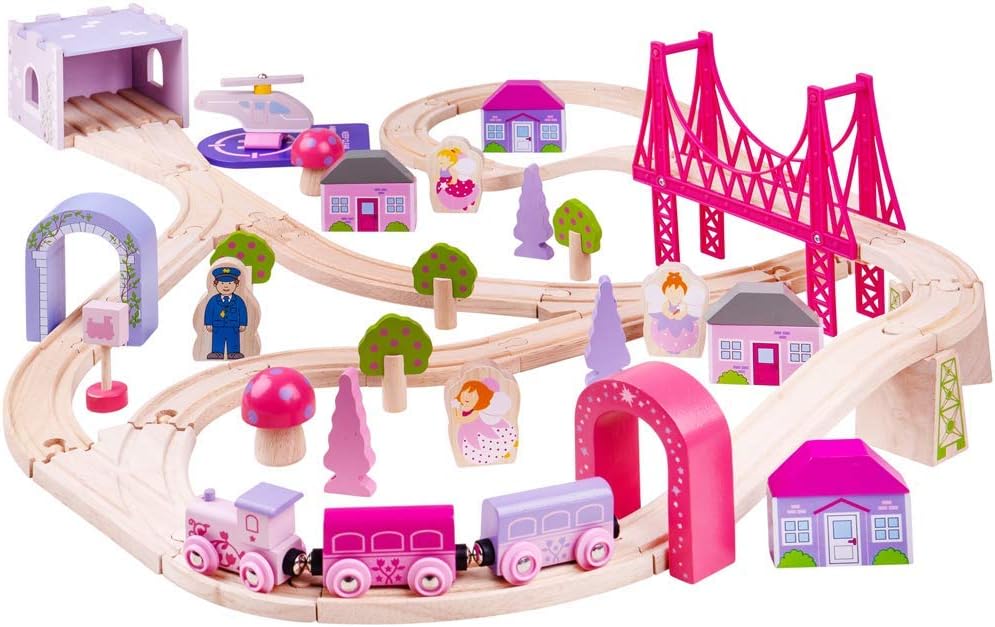 Bigjigs Rail, Fairy Town Train Set, Wooden Toys, Wooden Train Set ...