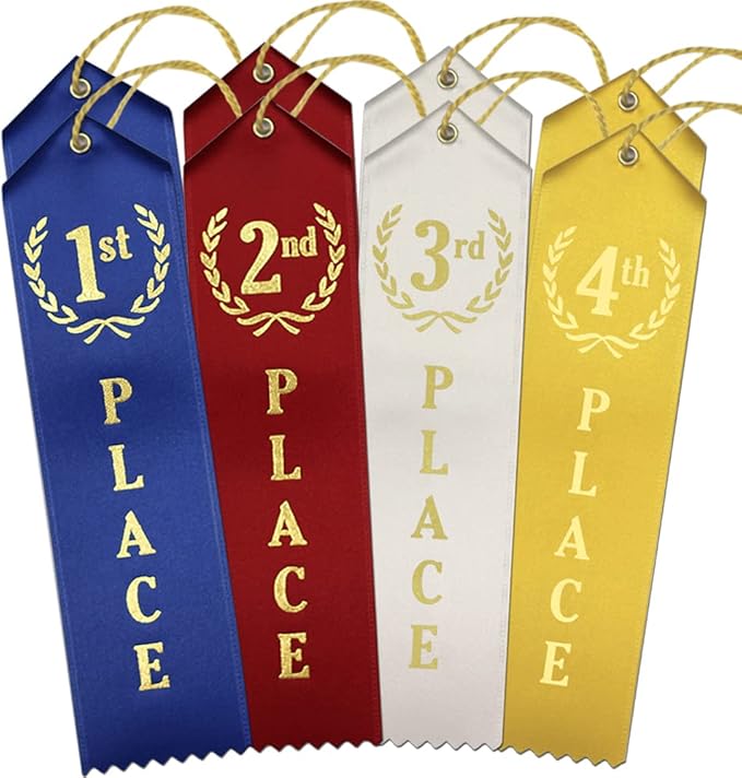 Amazon.com: RibbonsNow 1st - 4th Place Award Ribbons - 200 Total ...