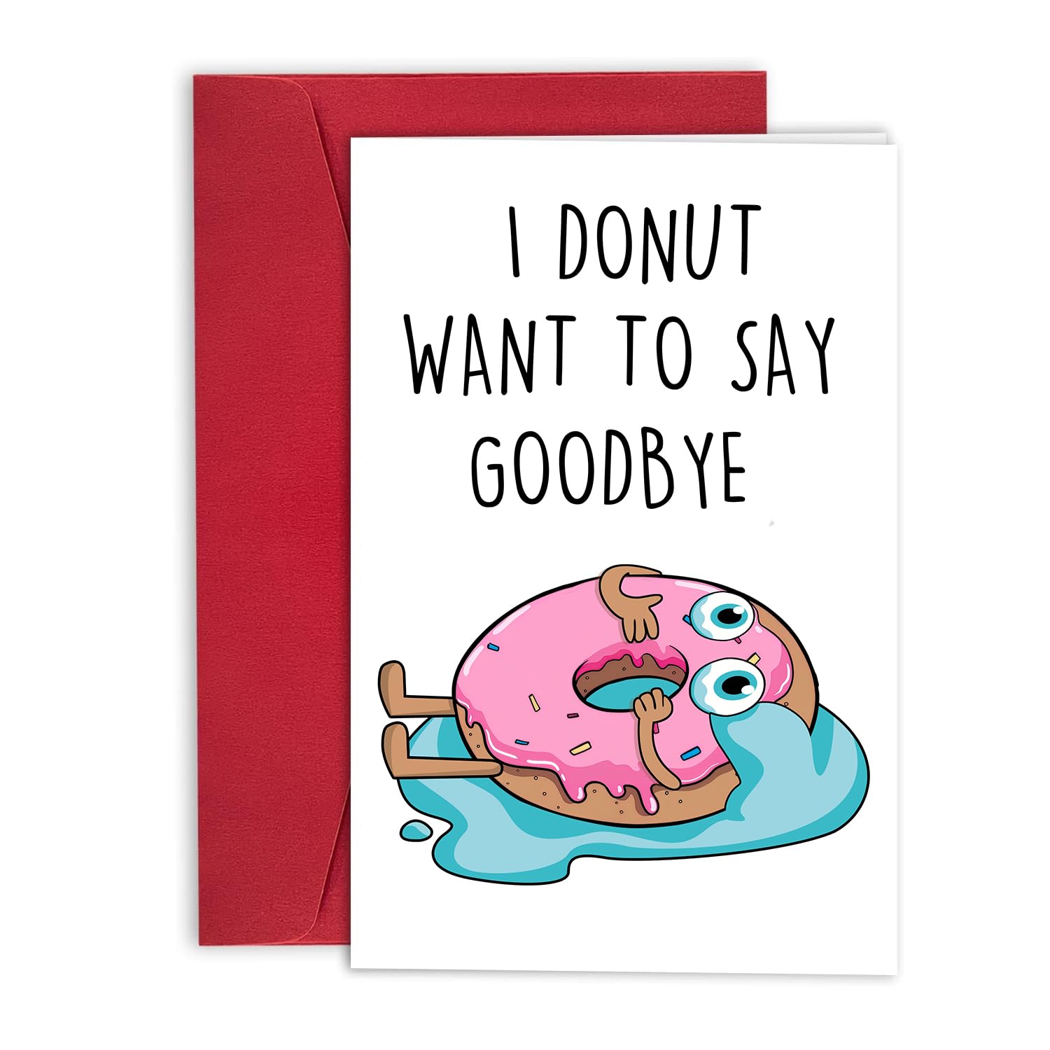 Tramin Funny Coworker Leaving Card Cute Donut Goodbye Card For Friends ...