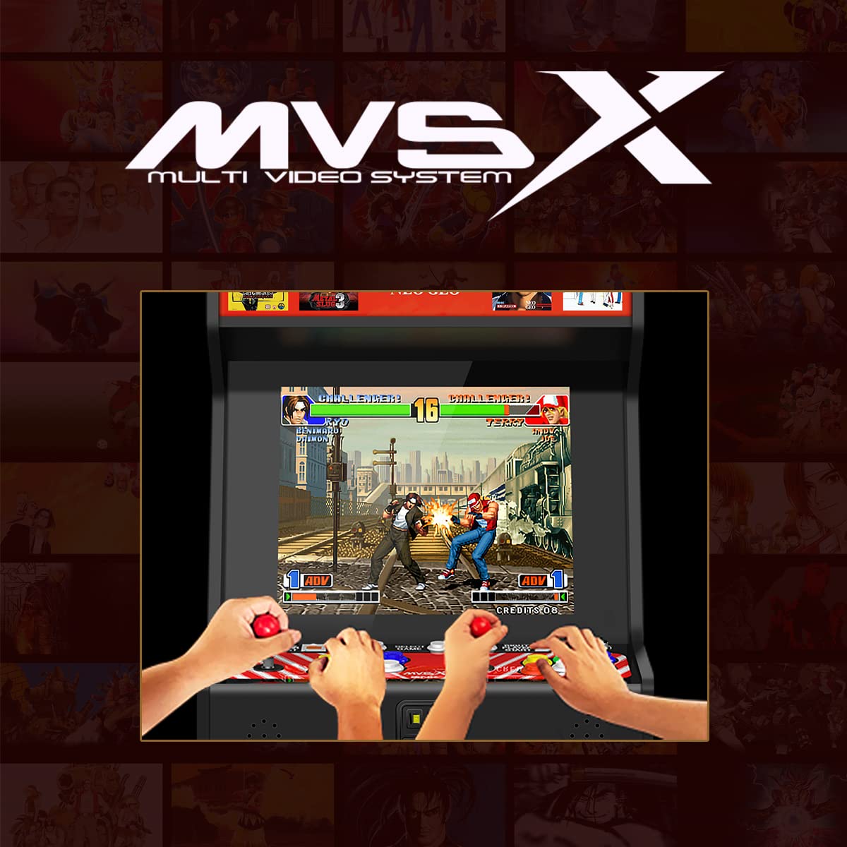 NEOGEO MVSX Home Arcade with 50 Pre-loaded SNK Classic Games, 17 ...