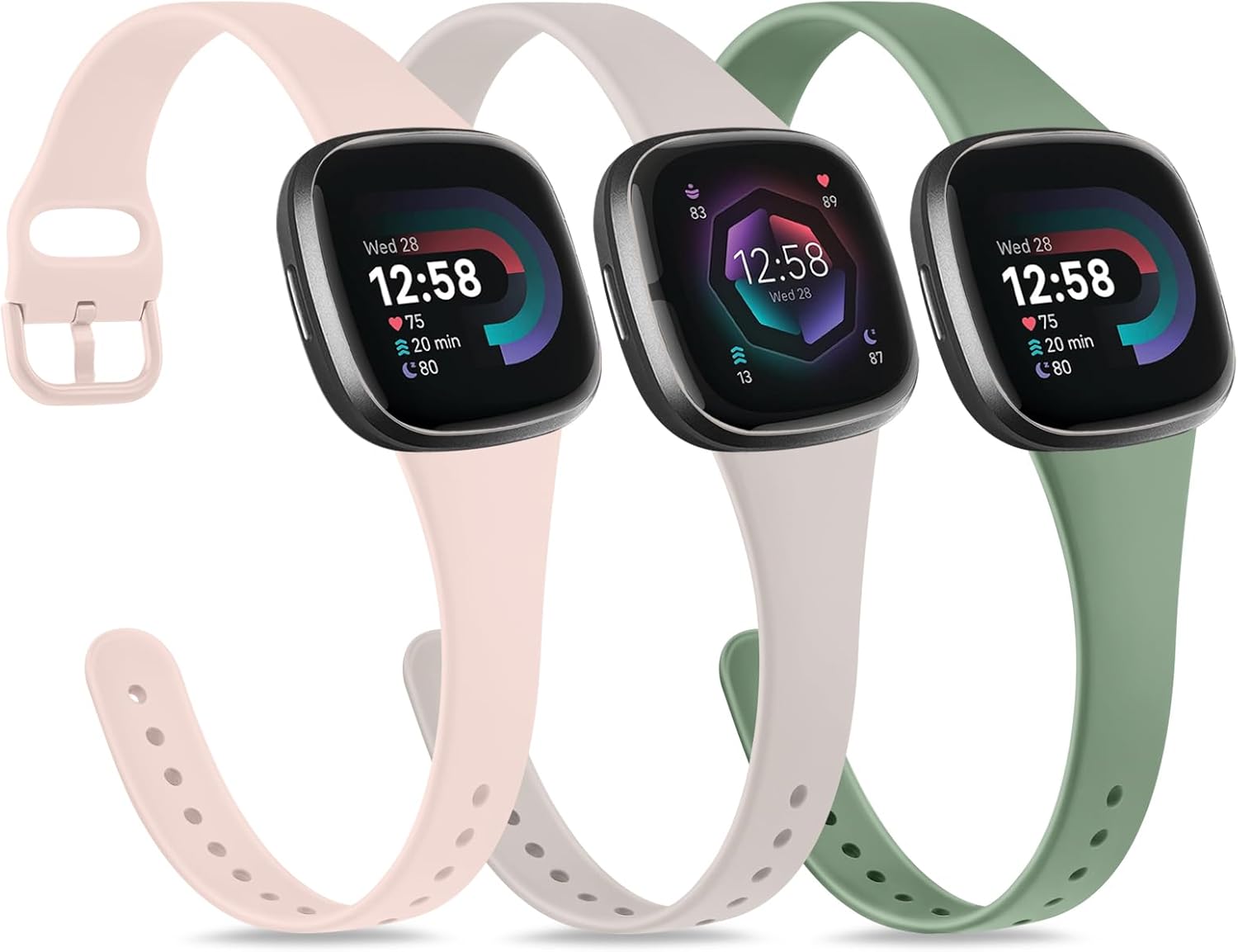 Amazon.com: IEOVIEE Bands Compatible for Fitbit Versa 4 Bands/Fitbit ...