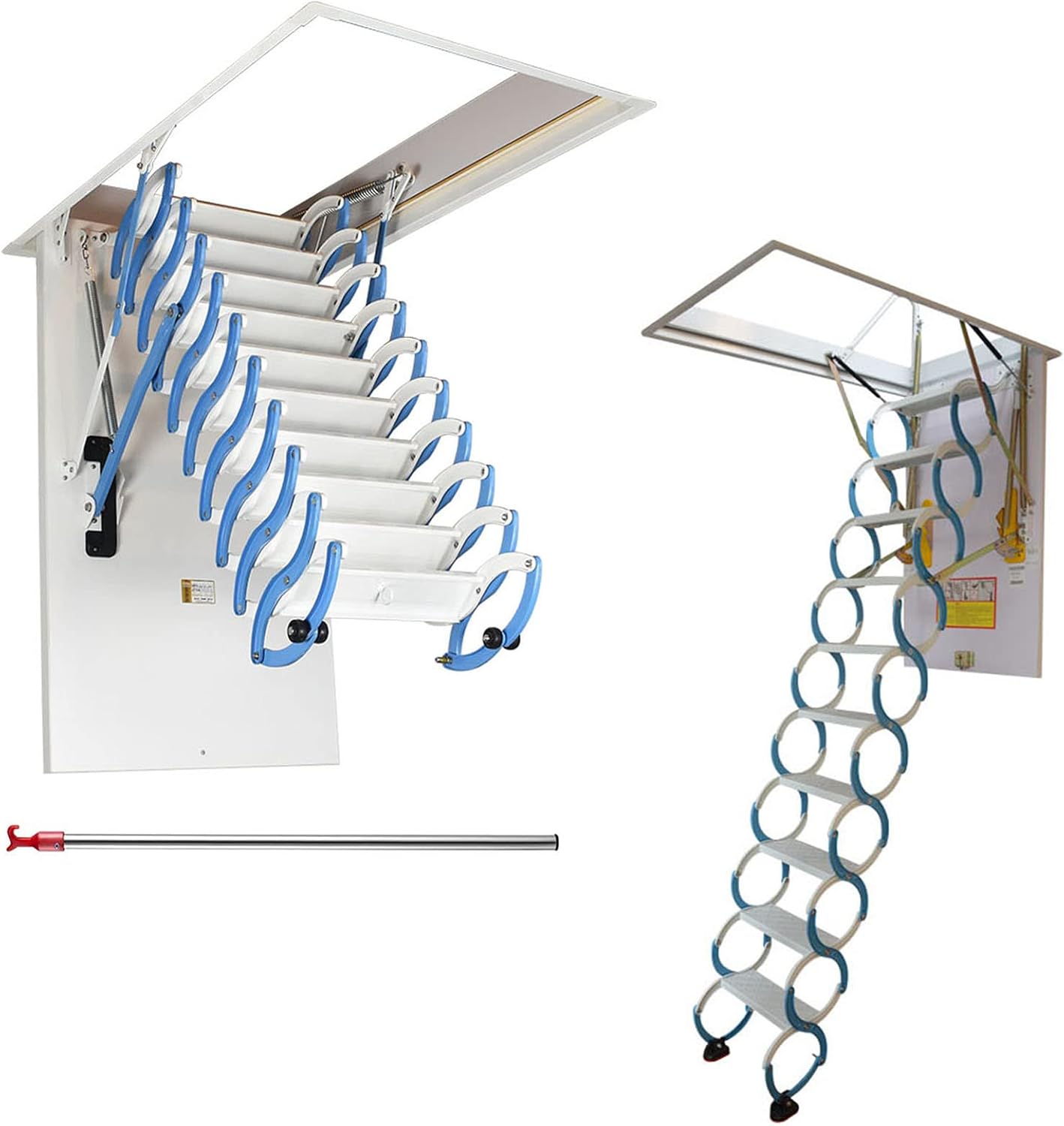 INTSUPERMAI Attic Ceiling Ladder Retractable Folding Extension Loft ...