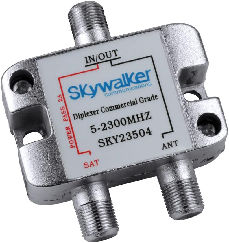 Amazon.com: Two Heavy Duty Diplexer 2 Way Splitters Satellite Cable TV ...