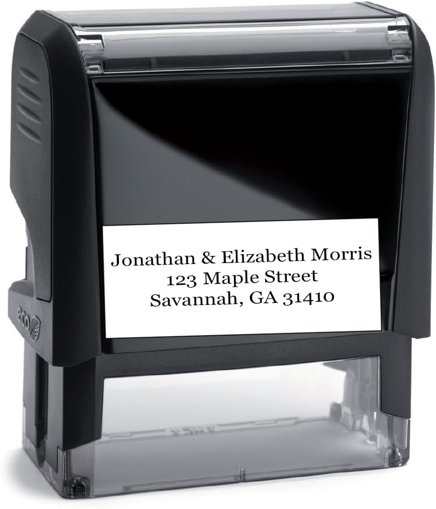 Amazon.com : Personalized Address Stamp (Black Ink) - Large Font ...