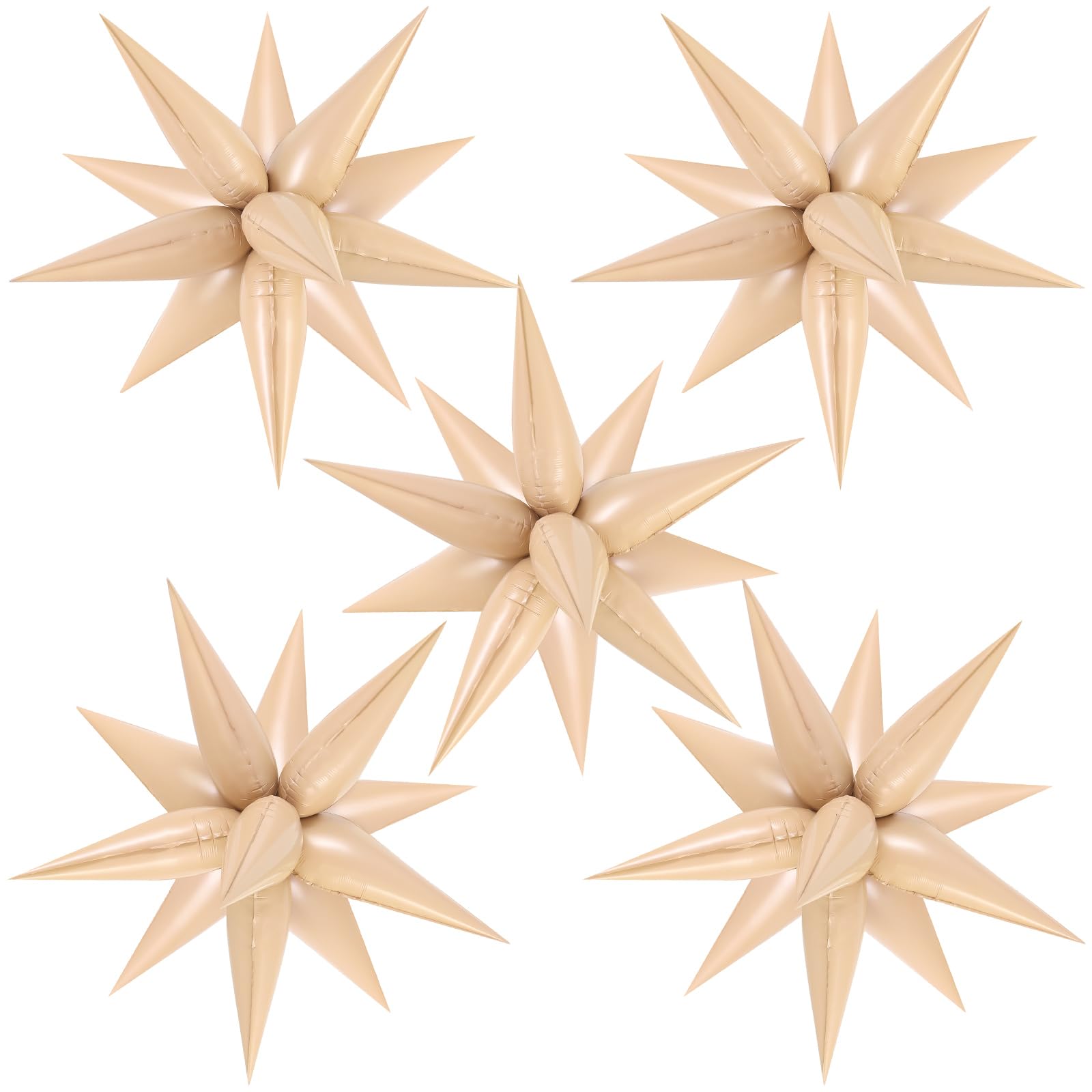 Amazon.com: 60 Pcs Caramel Color Star Balloons Foil Starburst Balloons ...