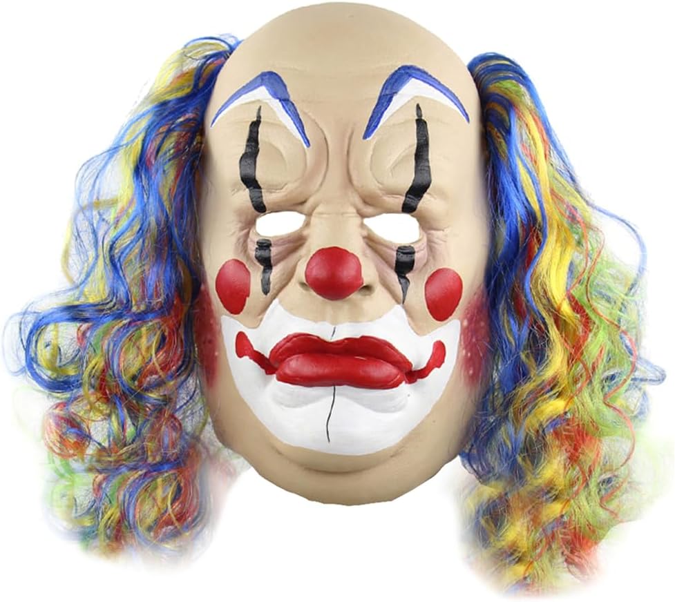 Amazon.com: LUOZZY Scary Clown Mask Latex Scary Clown Creepy Halloween ...
