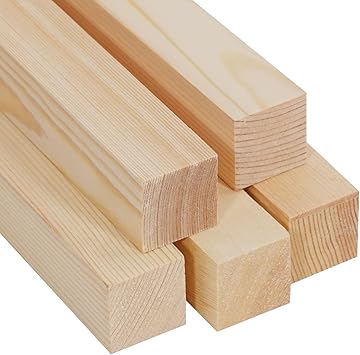 Amazon.com: Lugailly Square Wood Dowels Wooden Dowel Rods for Crafting ...