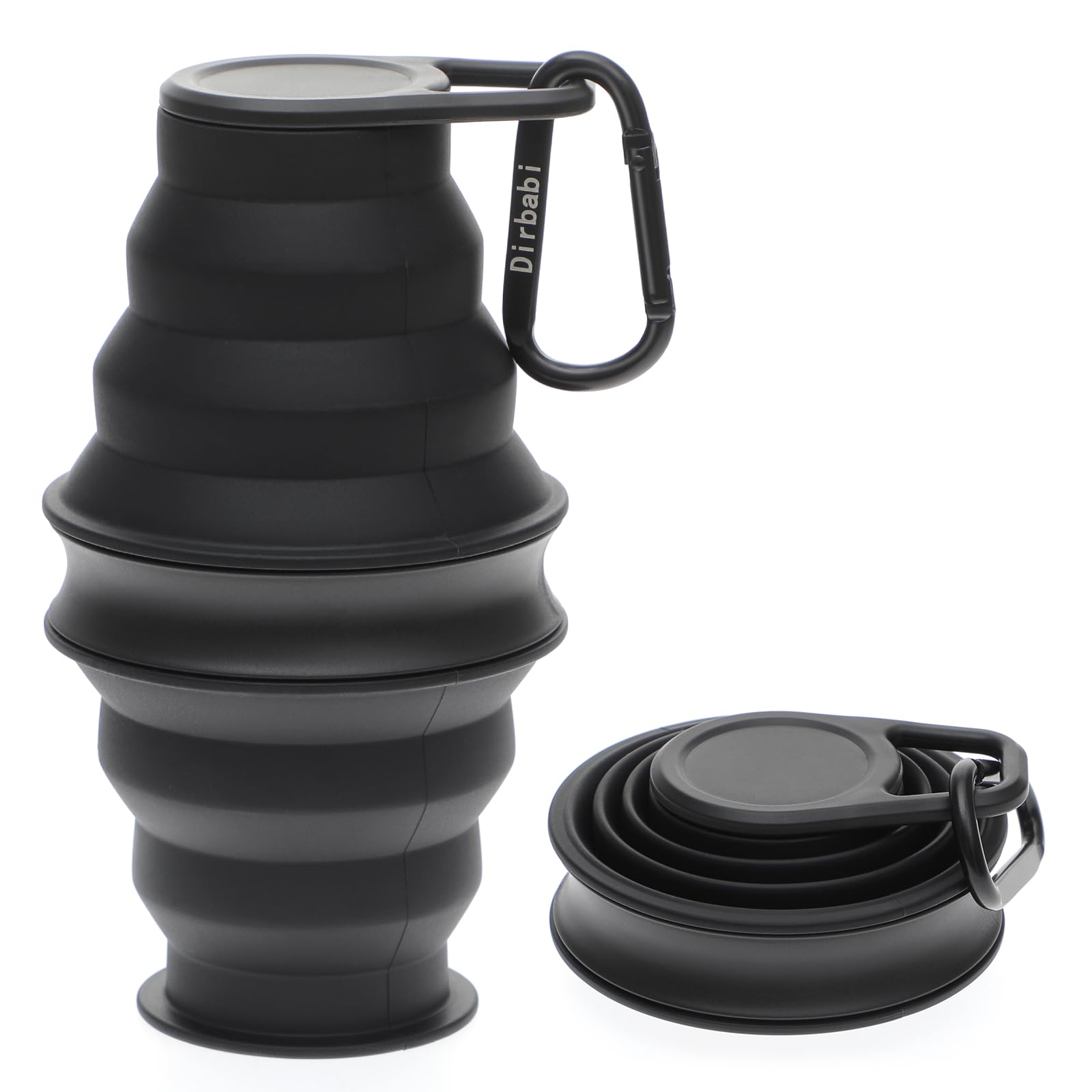 Amazon.com: Dirbabi Collapsible Water Bottle, Food Grade Silicone ...
