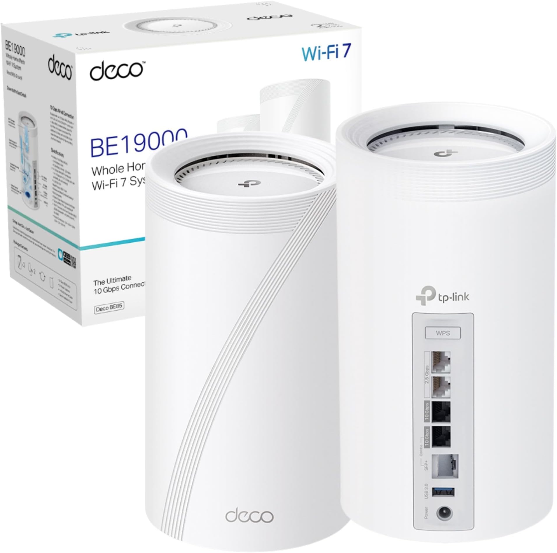 TP-Link Deco BE85 Tri-Band Whole Home Mesh WiFi 7 System, Quad-Core CPU ...