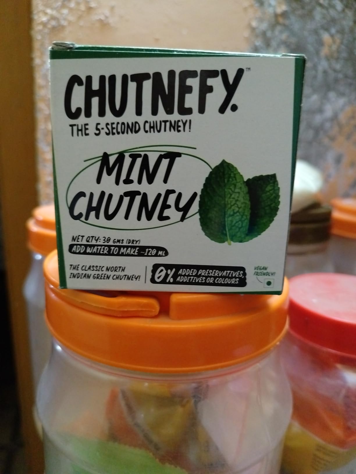 Chutnefy - 5-Second Instant Mint / Pudina Chutney -Pack of 1 Serves (5 ...