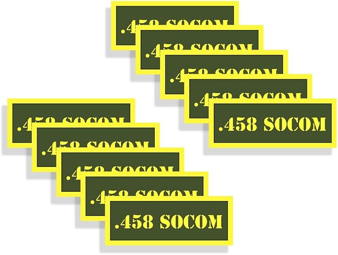 Amazon.com: Ammo Can Labels 458 SOCOM Ammunition Decals Olive Drab ...