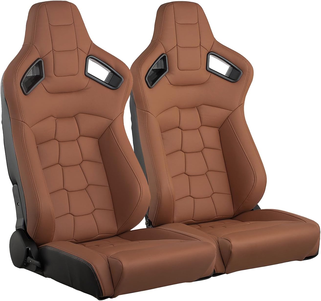 Amazon.com: Racing Seats 2 Pcs Reclinable Bucket Seats with 2 Sliders ...