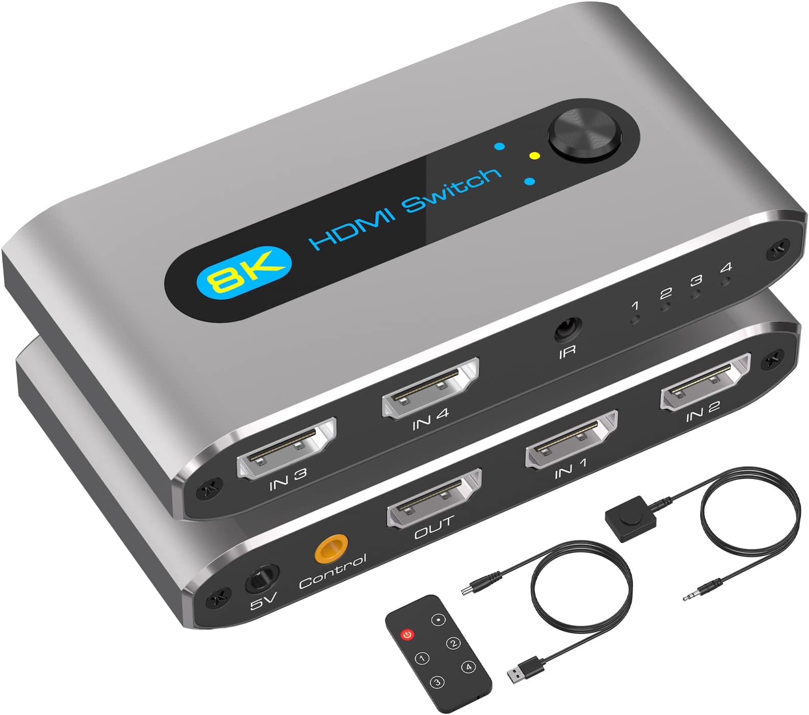 Amazon.com: HDMI 2.1 Switch 8K, AVIDGRAM HDMI Switcher 2 in 1 Out, 2 ...