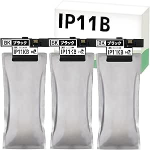 Amazon.co.jp: エプソン 用 互換 IP11KB 3本セット インクパック 顔料 ブラック (大容量 10000枚) 互換インク 残量表示対応ICチップ搭載 対応機種：PX ...
