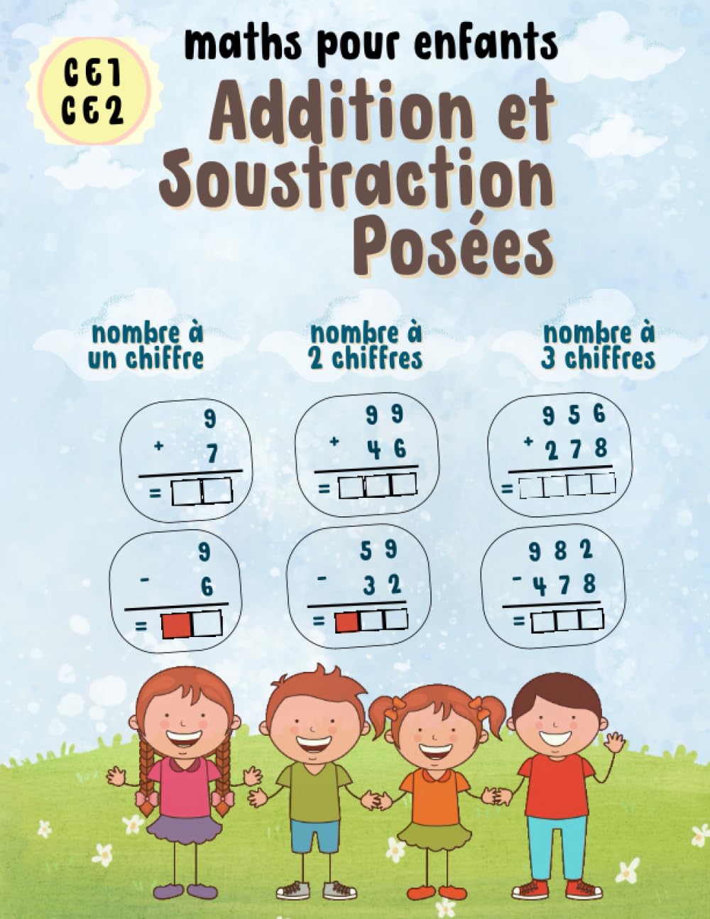 Maths pour enfants CE1-CE2 : Cahier d'exercices corrigés d'addition et ...