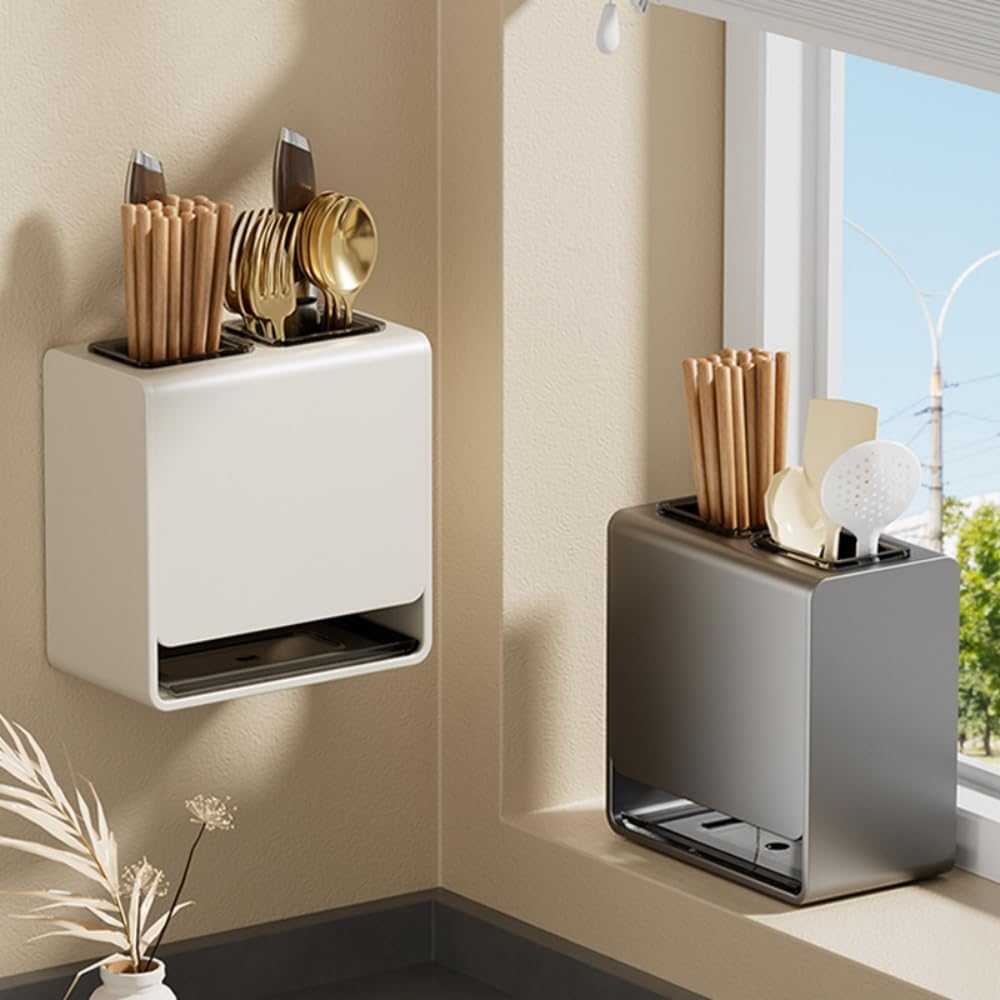 Amazon.com: Komost Cutlery Caddy Organizer for Countertop & Wall-Mount ...