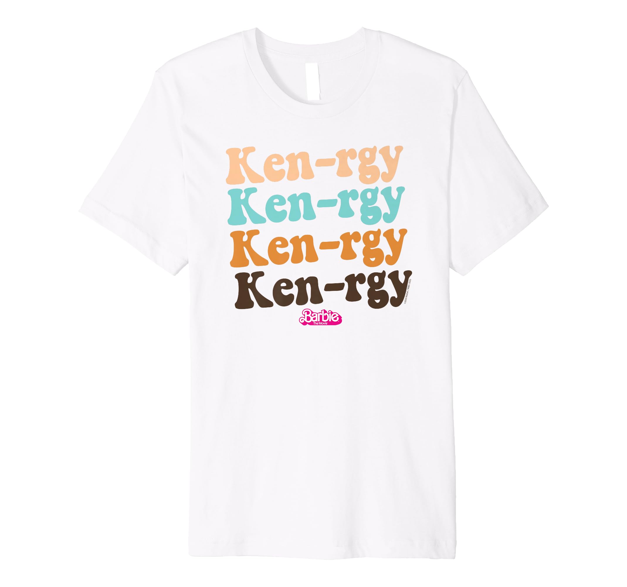 Amazon.com: Barbie The Movie - Ken-rgy Stacked Premium T-Shirt ...