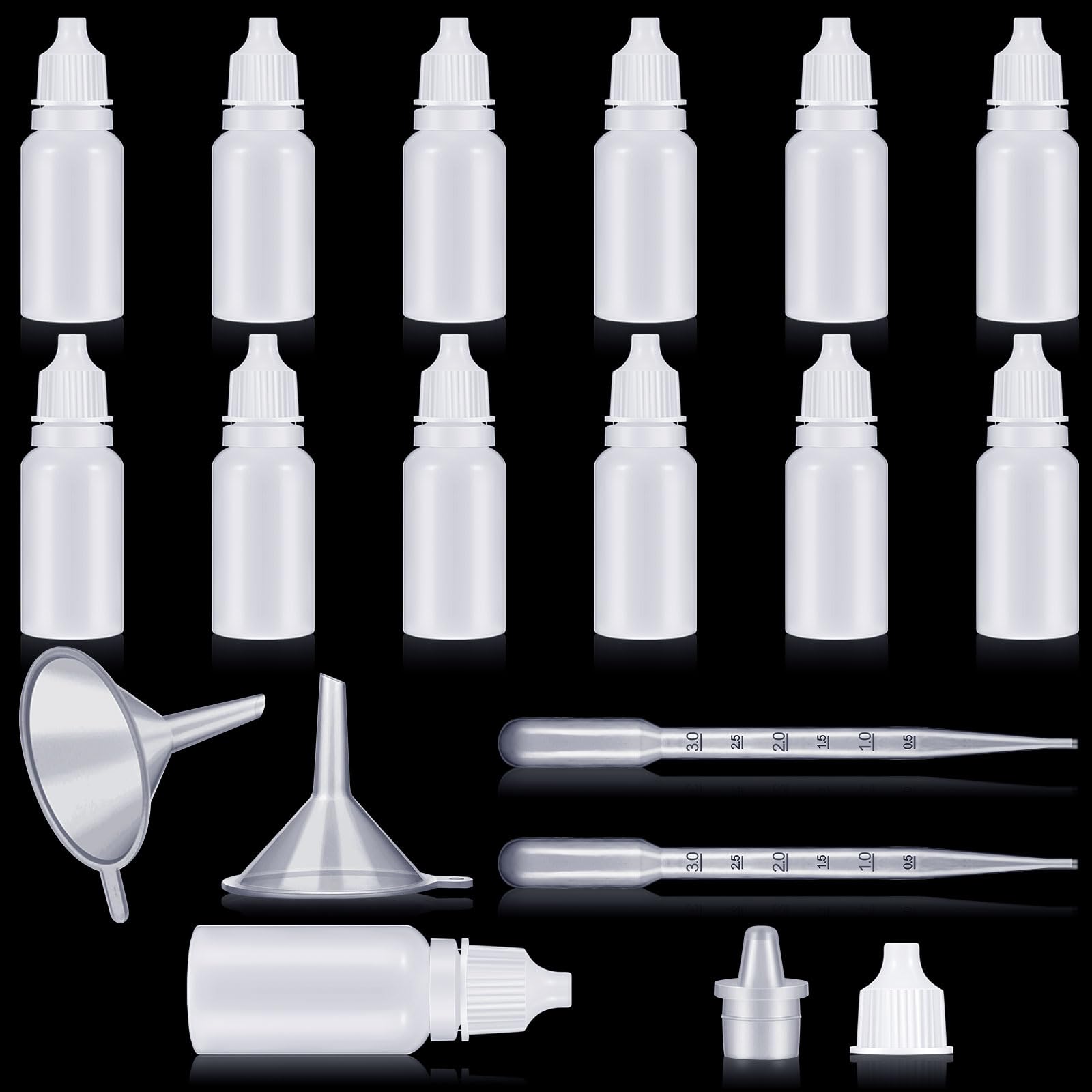Amazon.com: Uiifan 12 Pcs Plastic Squeezable Dropper Bottle Small Empty ...