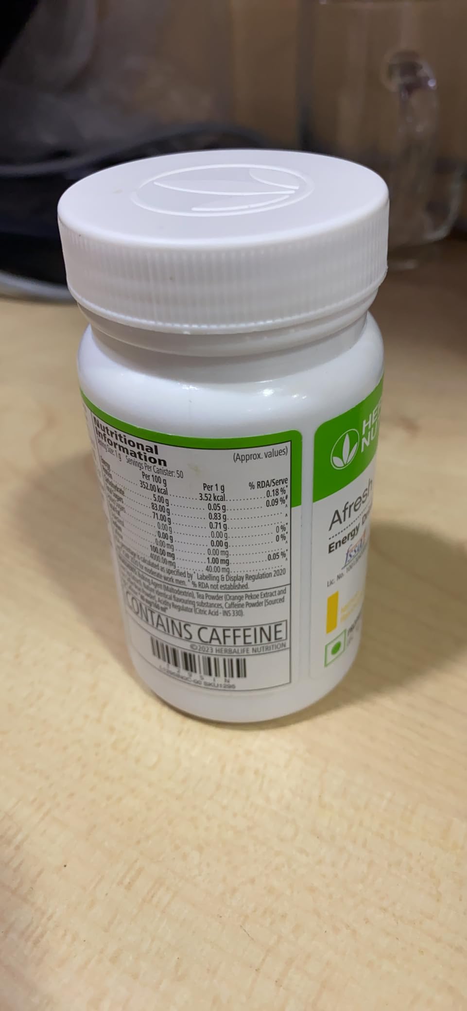 Herbalife Afresh Energy Drink Lemon Flavor (50 gm) : Amazon.in: Grocery ...