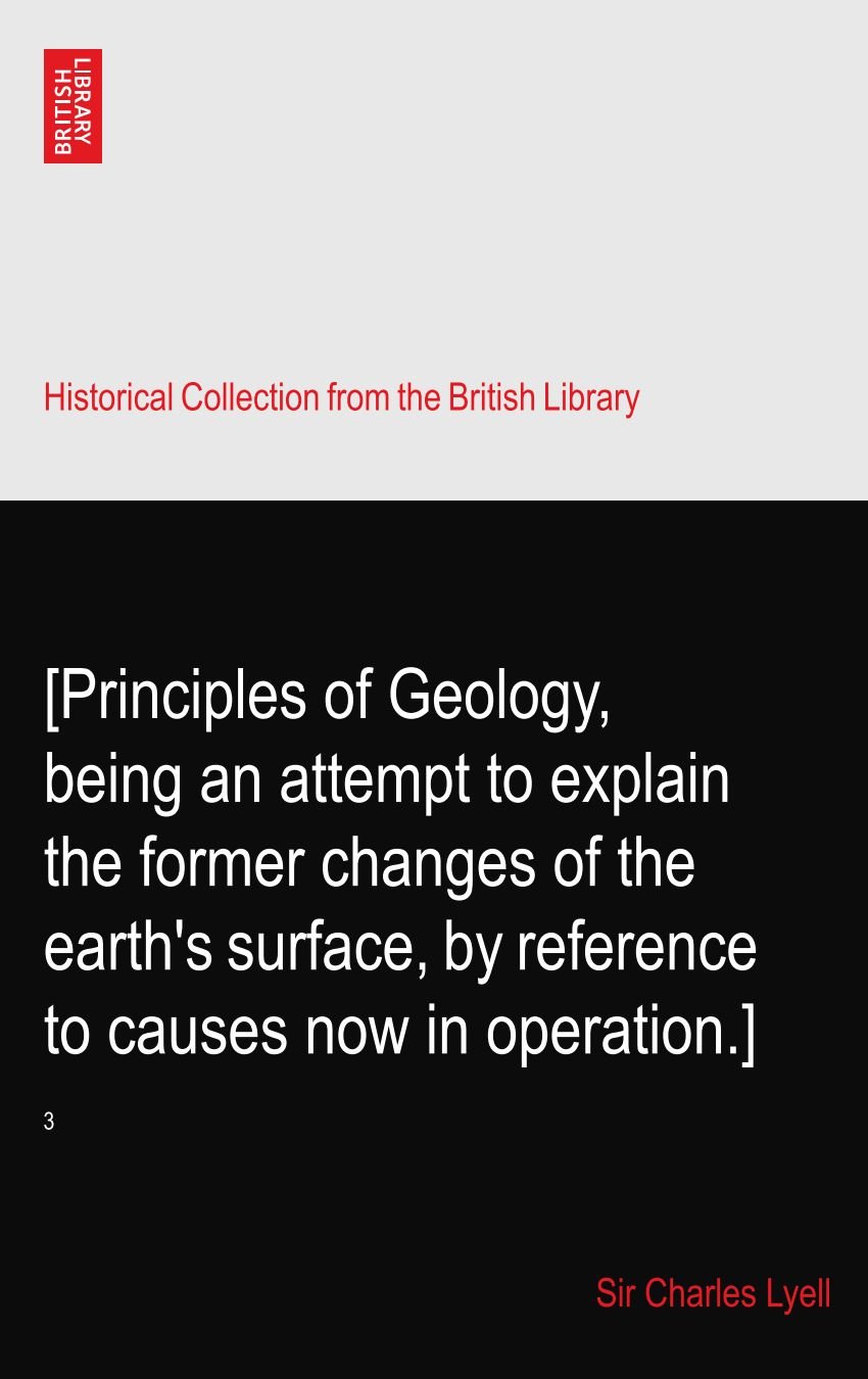 Amazon.com: [Principles of Geology, being an attempt to explain the ...