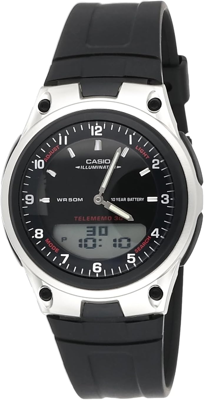 Casio Men's Quartz Watch, Analog-Digital Display and Stainless Steel ...