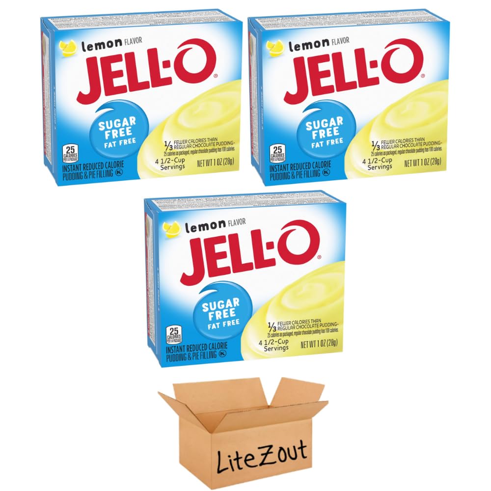 Amazon.com : Jell-O Instant Lemon Sugar-Free Fat Free Pudding & Pie ...