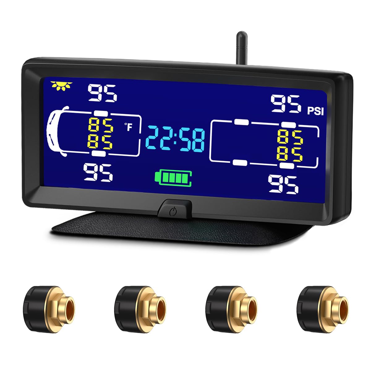 Amazon.com: PASLDA TPMS Tire Pressure Monitoring System with 4 Sensors ...