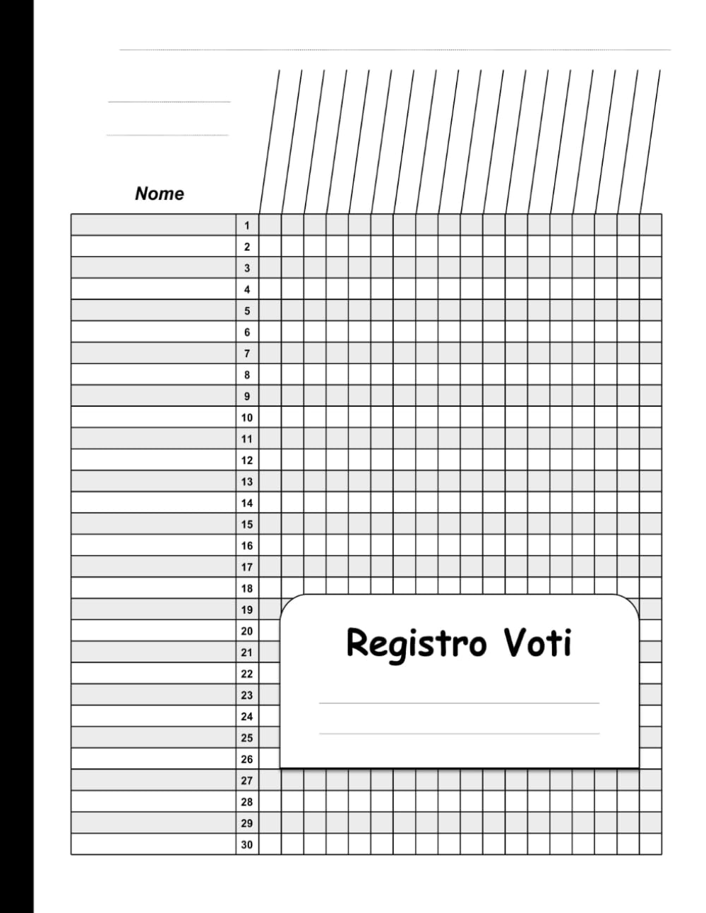 Registro Voti: per Insegnanti _ Formato A4: Amazon.co.uk: Publishing ...