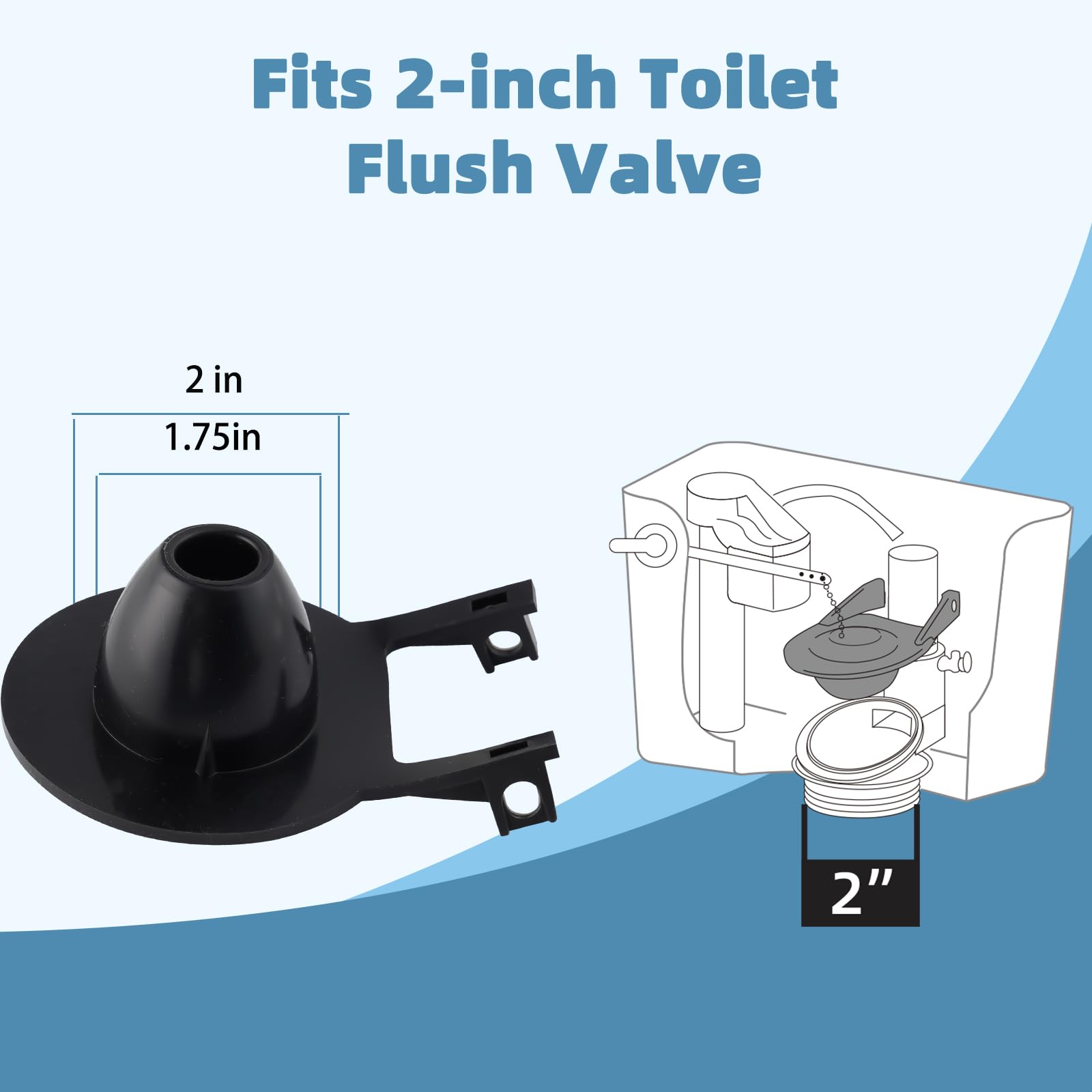 Snapklik.com : iFealClear 2 Pack Universal Toilet Flapper Toilet ...