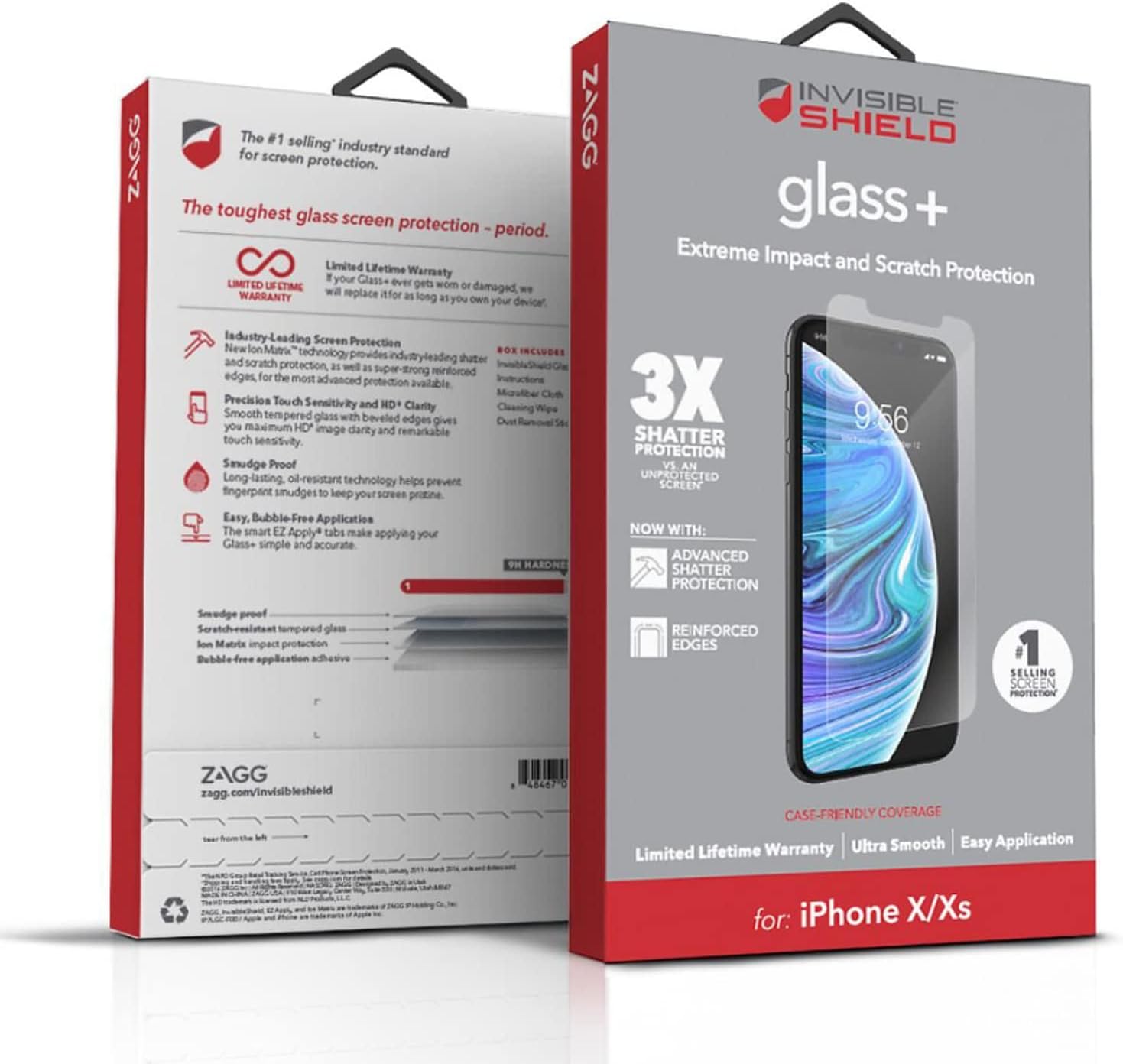Amazon.com: ZAGG InvisibleShield Glass+ Screen Protector – HD Tempered ...