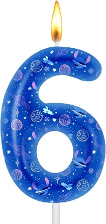 Amazon.com: Cartoon Birthday Candle 6th Birthday Candle Anime Themed ...