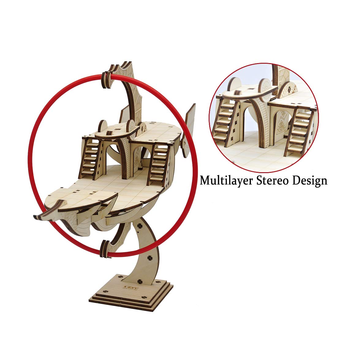 Buy Eberron Elemental Airship Model Wood Laser Cut Fantasy Skyship ...