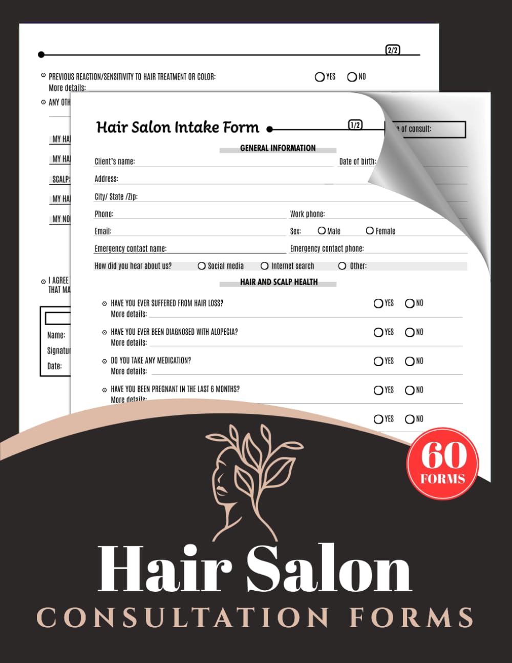 Hair Salon Consultation Forms: 60+ Stylist New Client Intake Forms ...