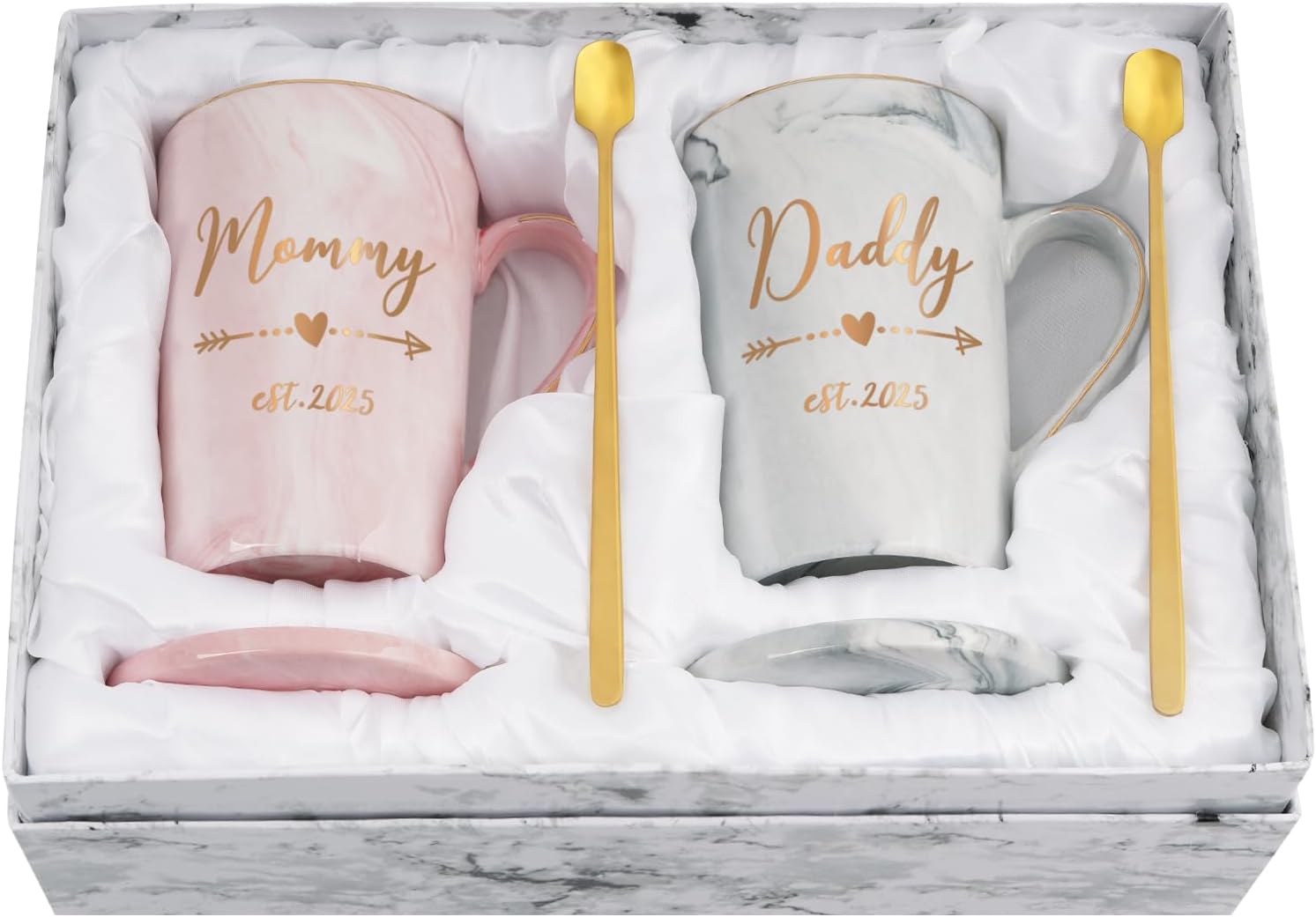 Amazon.com: Maustic New Parents Gifts for Couples, Mom and Dad Mugs ...
