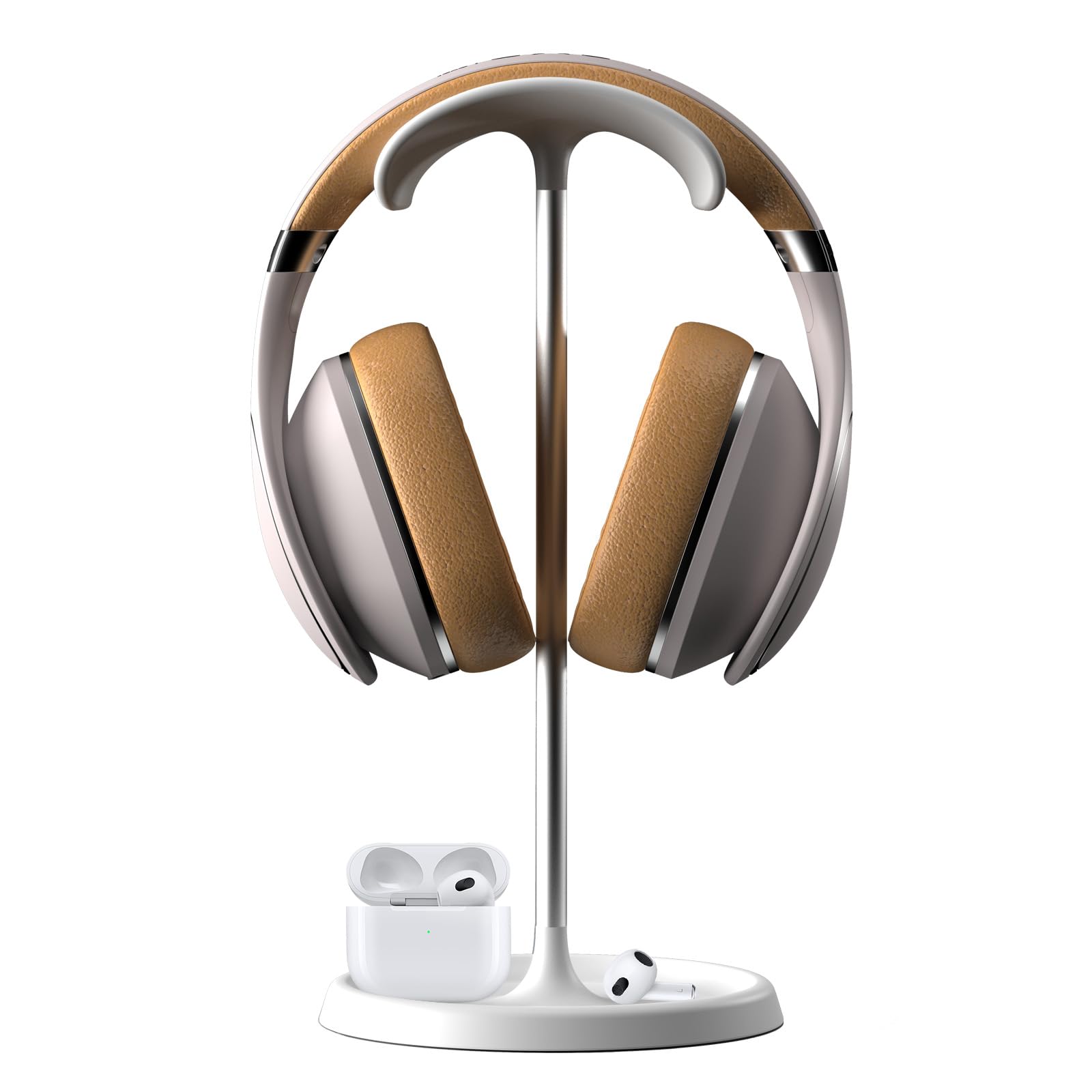 Beszeith Headphone Stand, Curved Headset Stand with Storage Tray, Desk ...