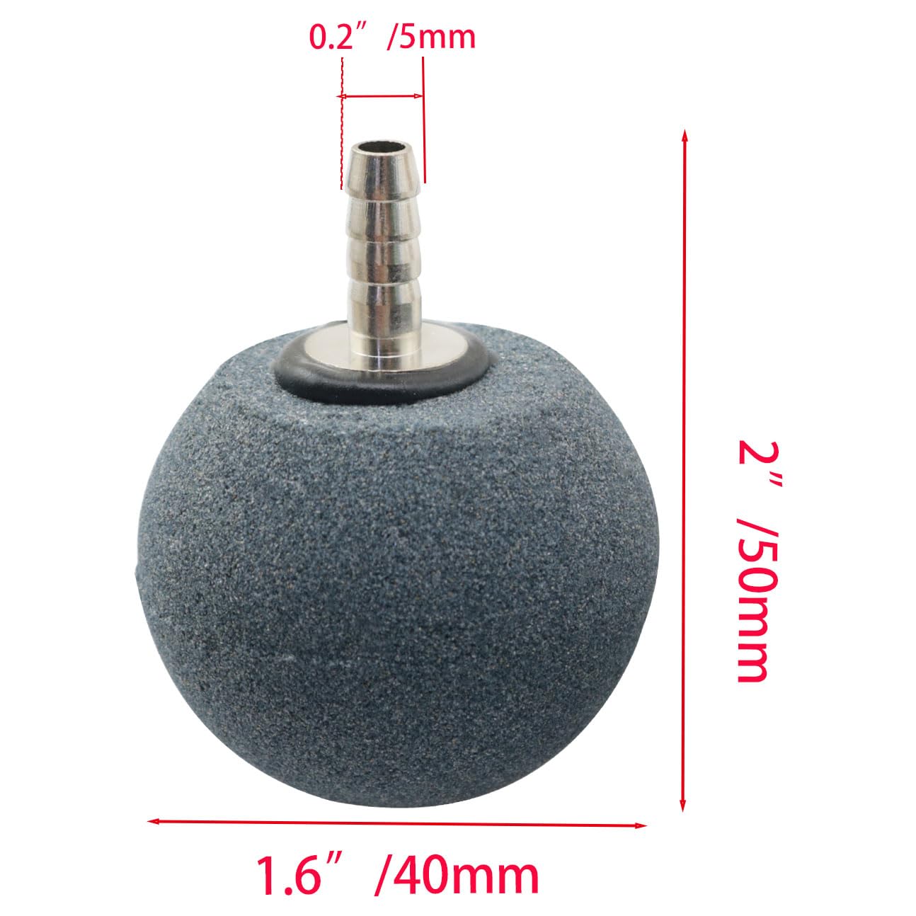 Snapklik.com : 2PCS Aquarium Air Stone Spherical Metal Connector 4x5CM ...
