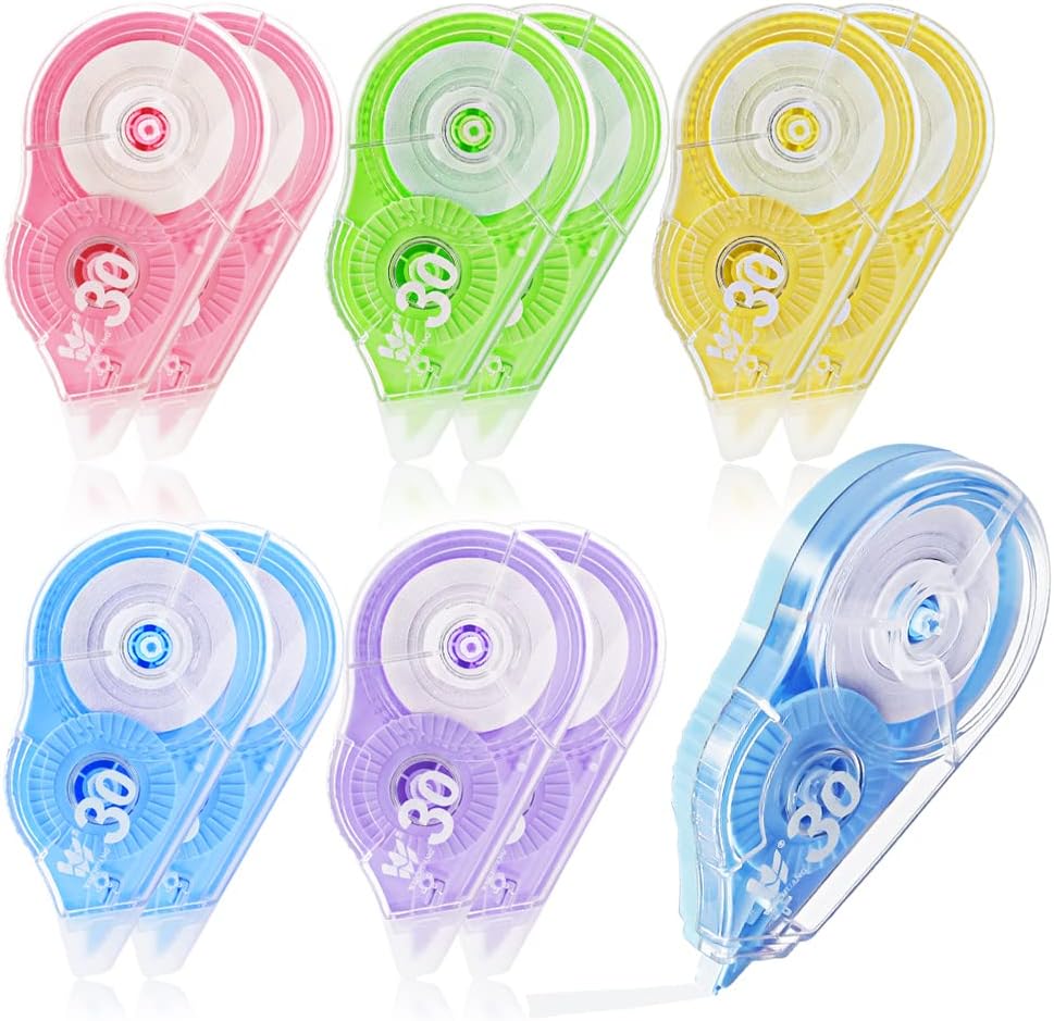 SHAIDOJIO 10 Pcs Correction Tape, 30m × 5mm White Out Tape, Correction ...