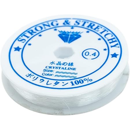 Clear Stretch Elastic 0.4mm 24 metres Elastic Beaded String for DIY ...
